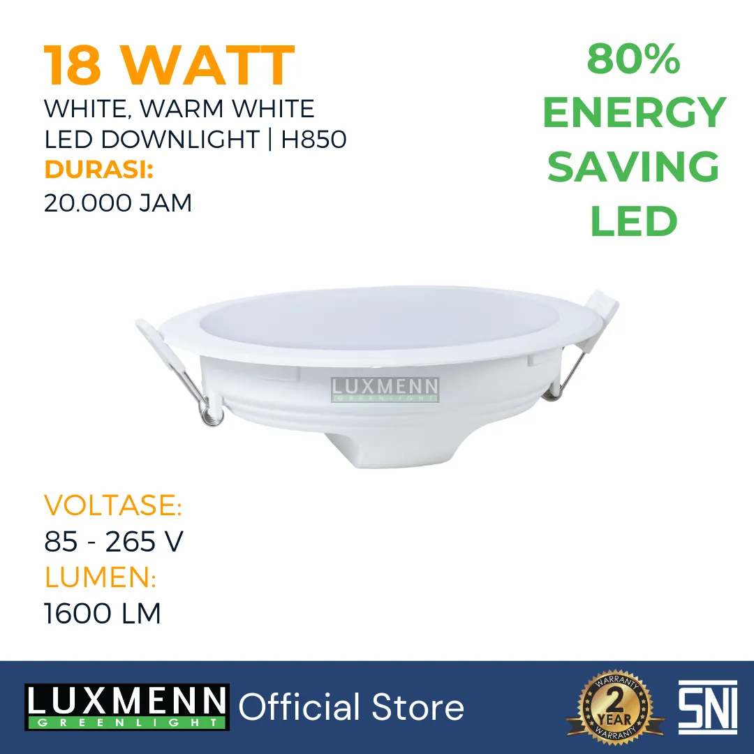 Jual Lampu & Armatur Luxmenn LUX-H850 / 18 Watt / Inbow Bulat - Tipe ...
